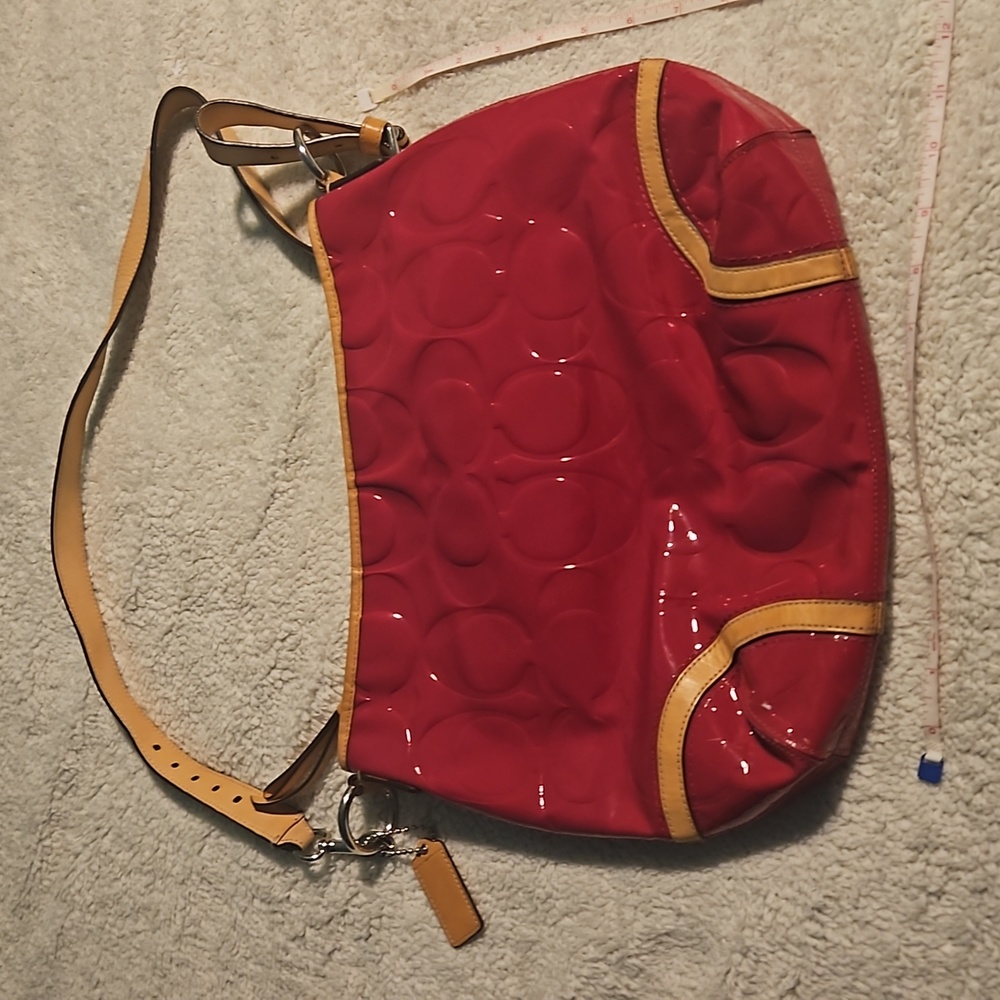 Coach Peyton Embossed Hobo Handbag - Gem